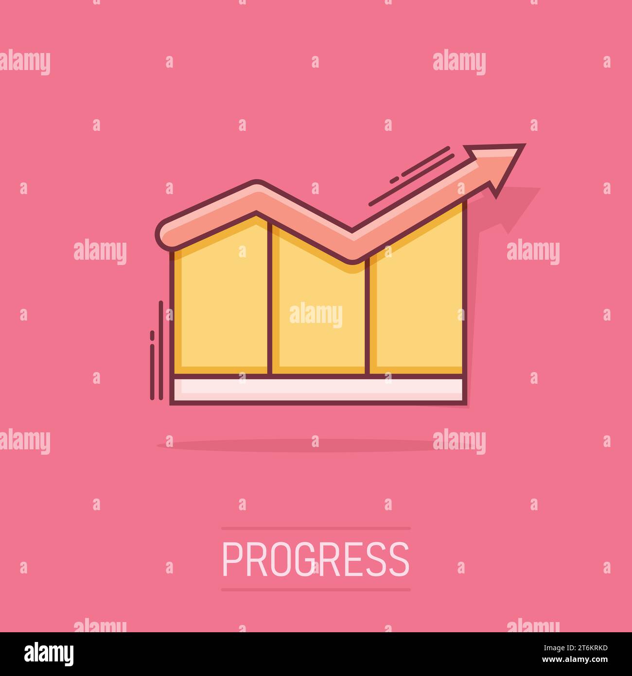 Cartoon chart icon in comic style. Graph illustration pictogram ...