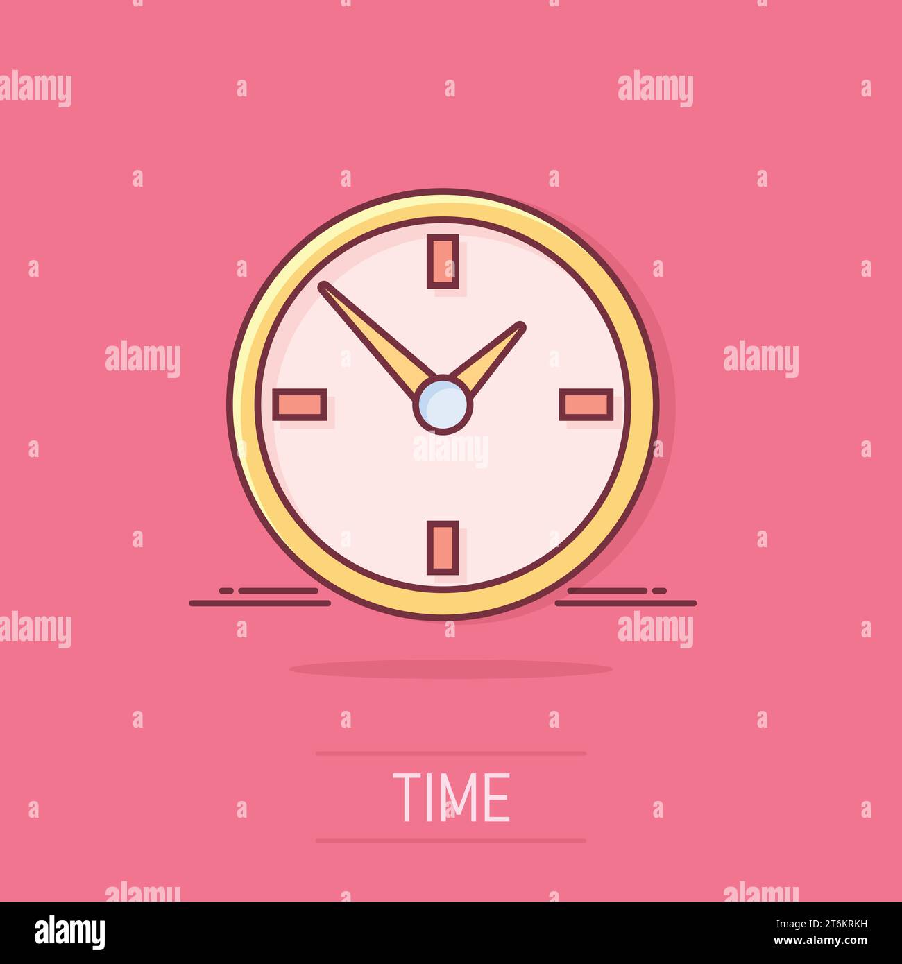 Cartoon alarm clock icon in comic style. Timer sign illustration ...