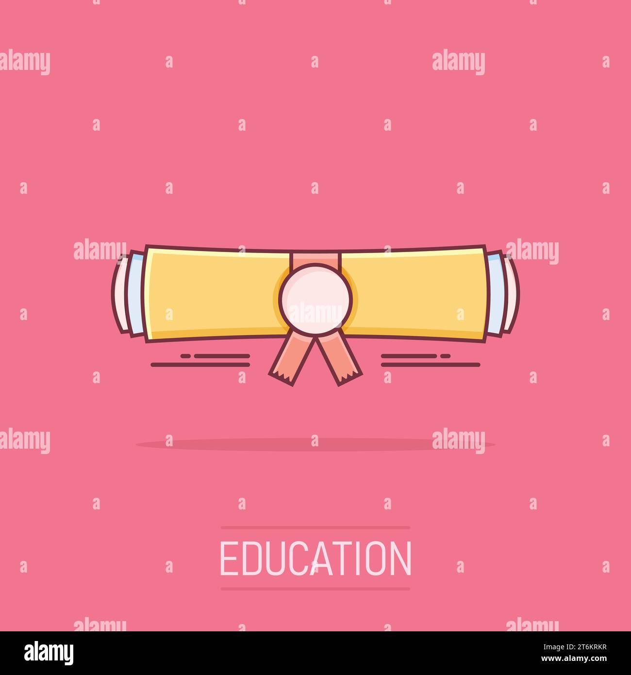 Diploma scroll cartoon hi-res stock photography and images - Alamy