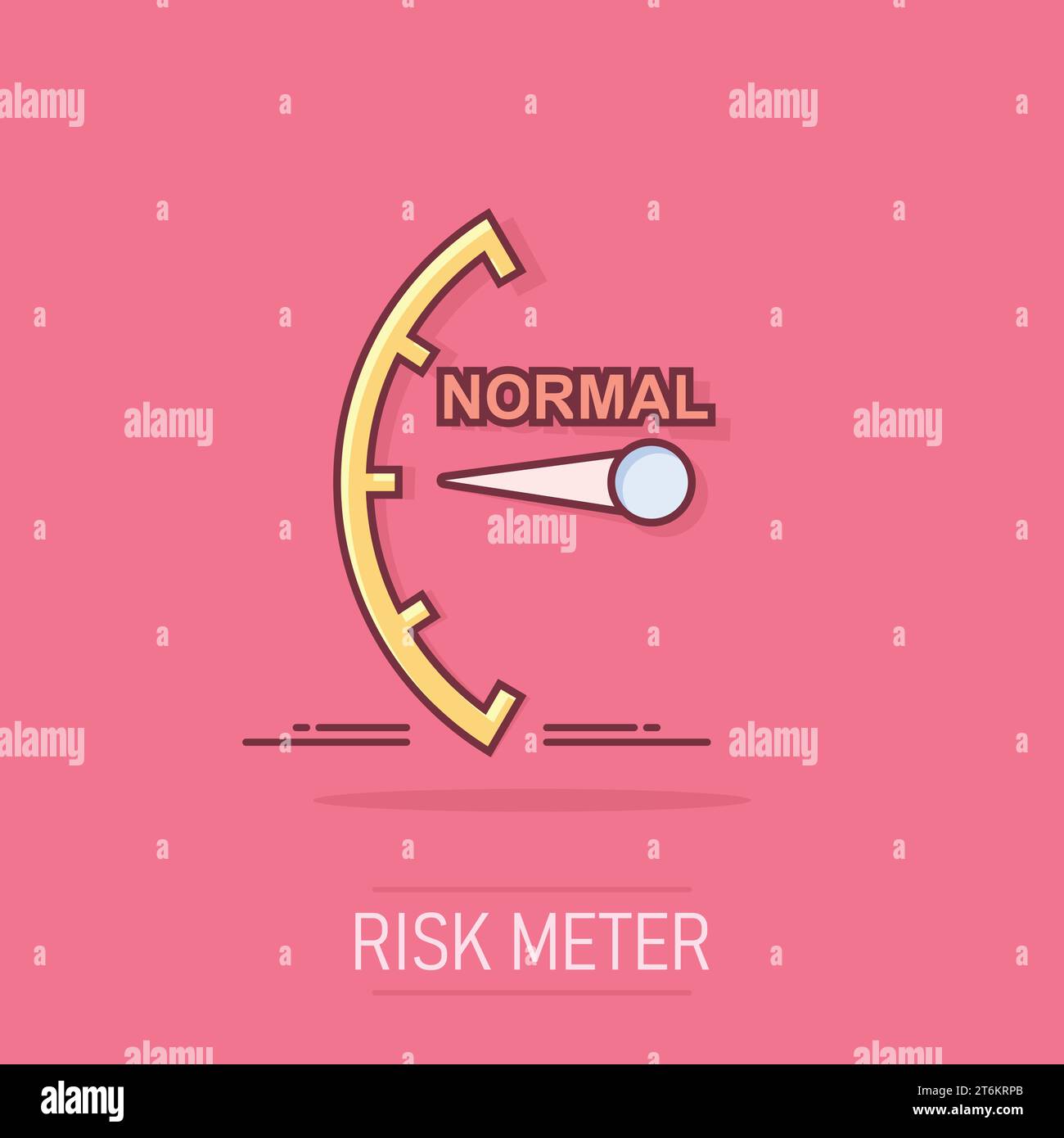 Cartoon normal level icon in comic style. Speedometer, tachometer sign ...