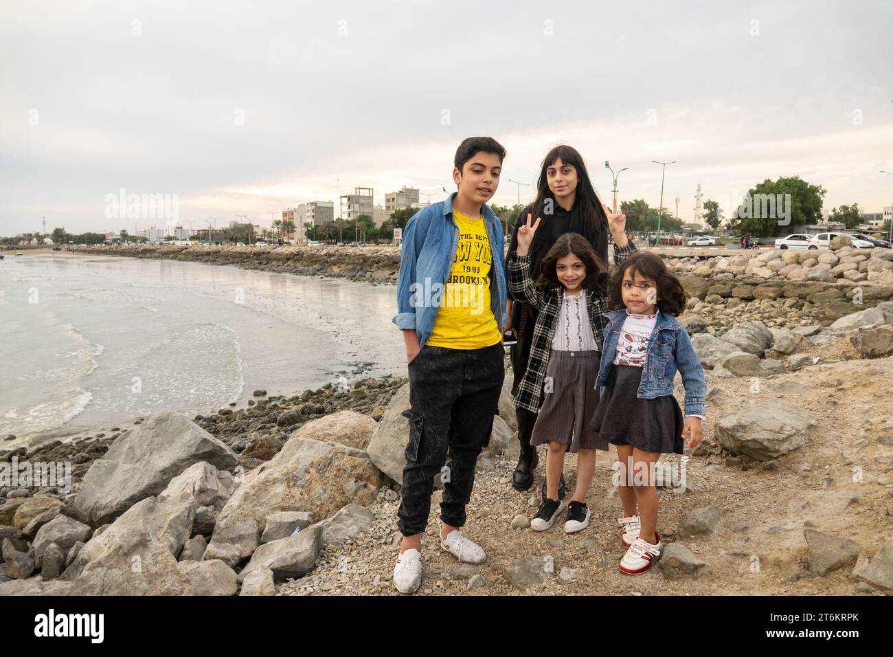 Bandar Abbas, Iran- January 3, 2023: Unknown Iran. Children and ...