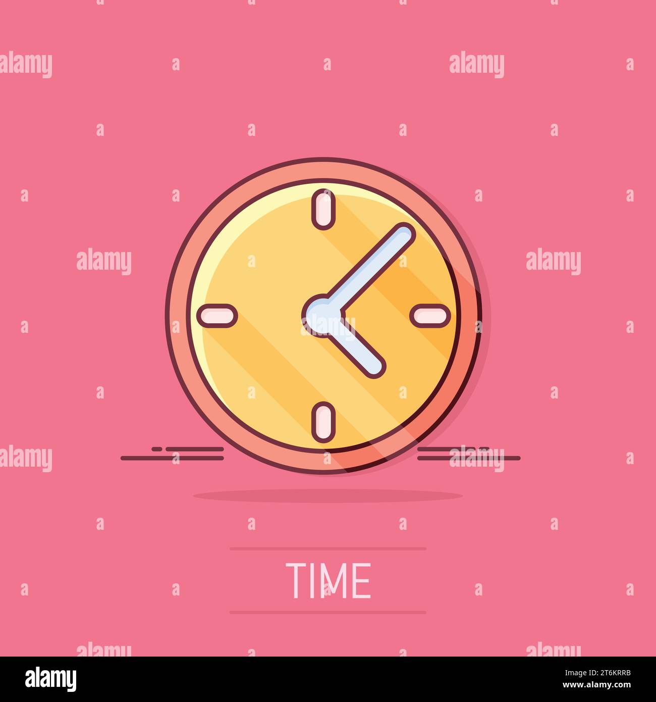 Cartoon alarm clock icon in comic style. Timer sign illustration ...