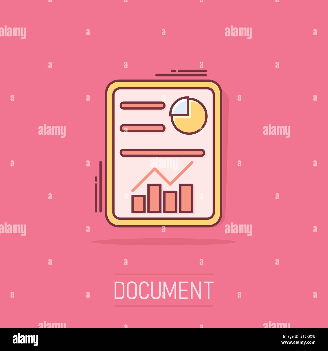 Cartoon checklist icon in comic style. Document check illustration ...
