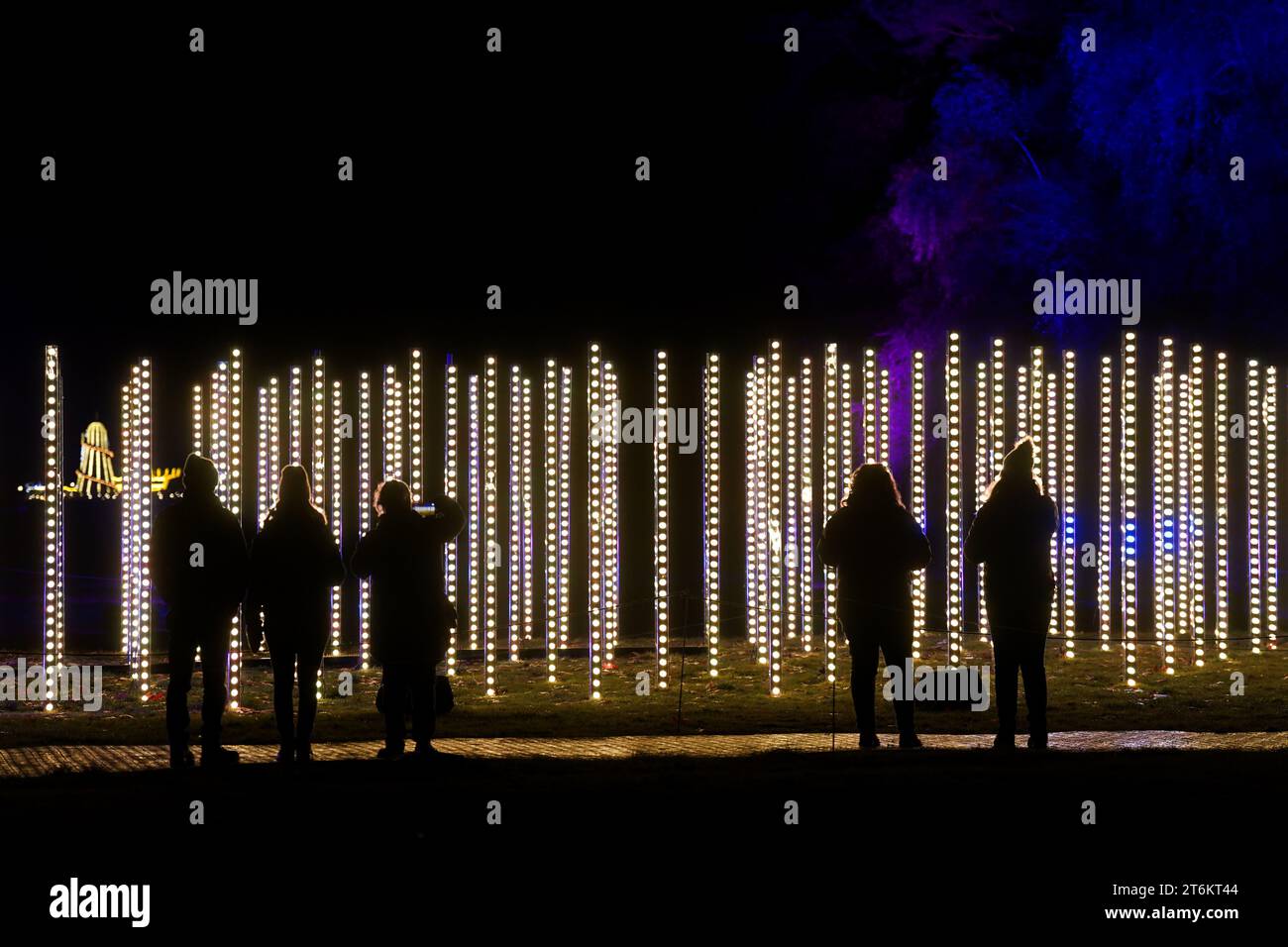 A light installation during a preview of Luminate Sandringham, the ...