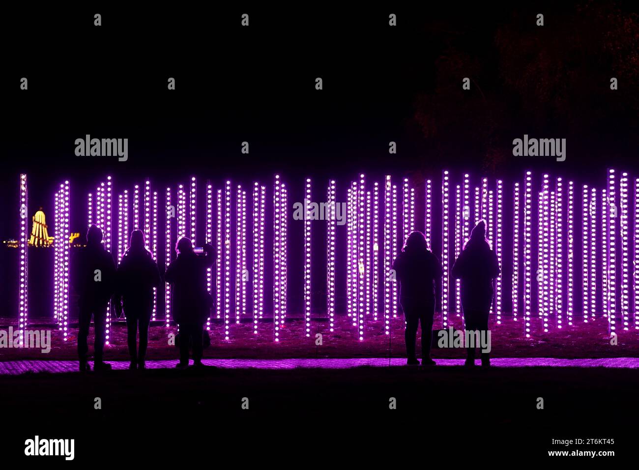 A light installation during a preview of Luminate Sandringham, the ...