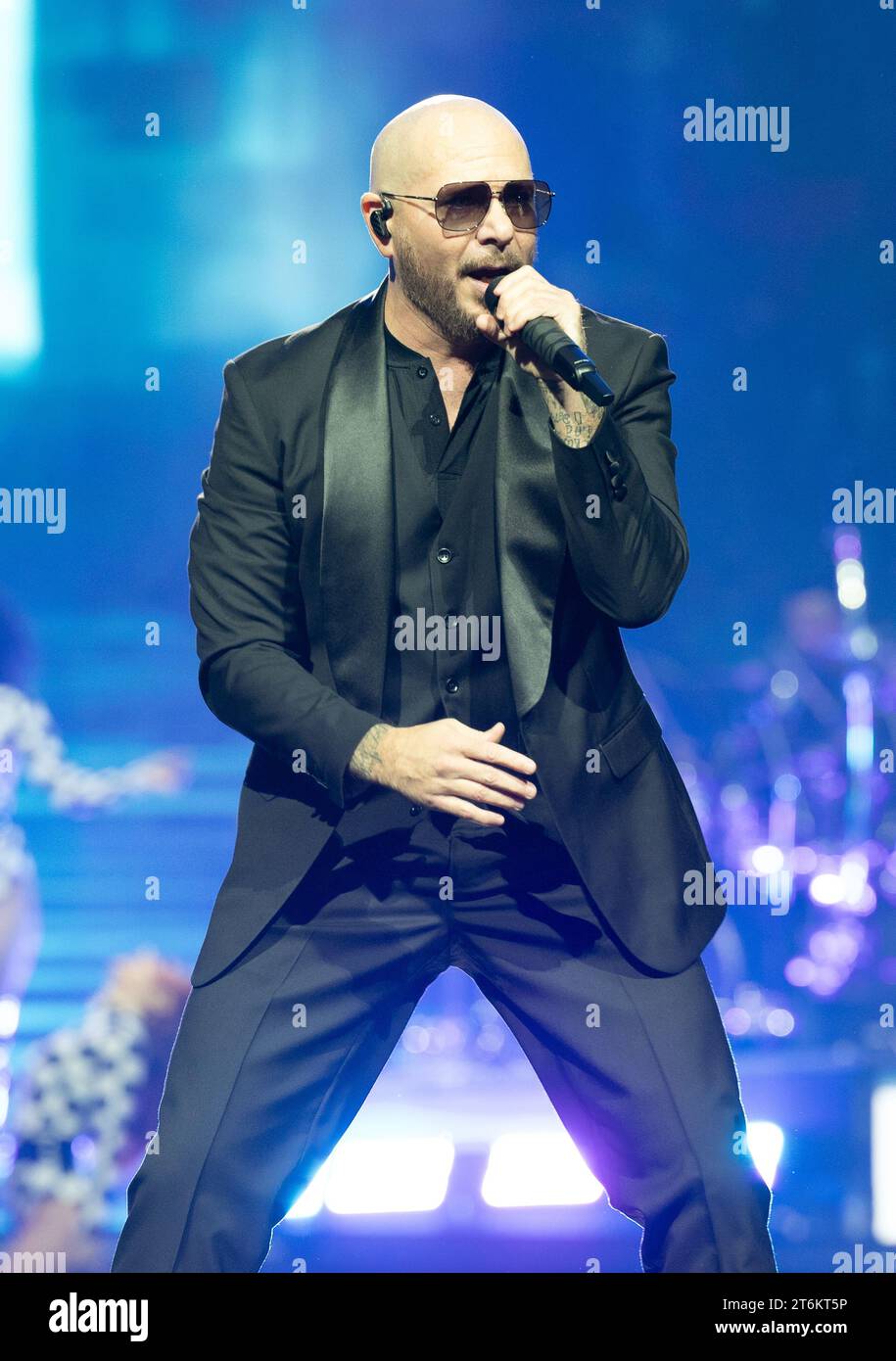 MIAMI, FL-NOV 10: Pitbull performs during the Trilogy Tour at the ...