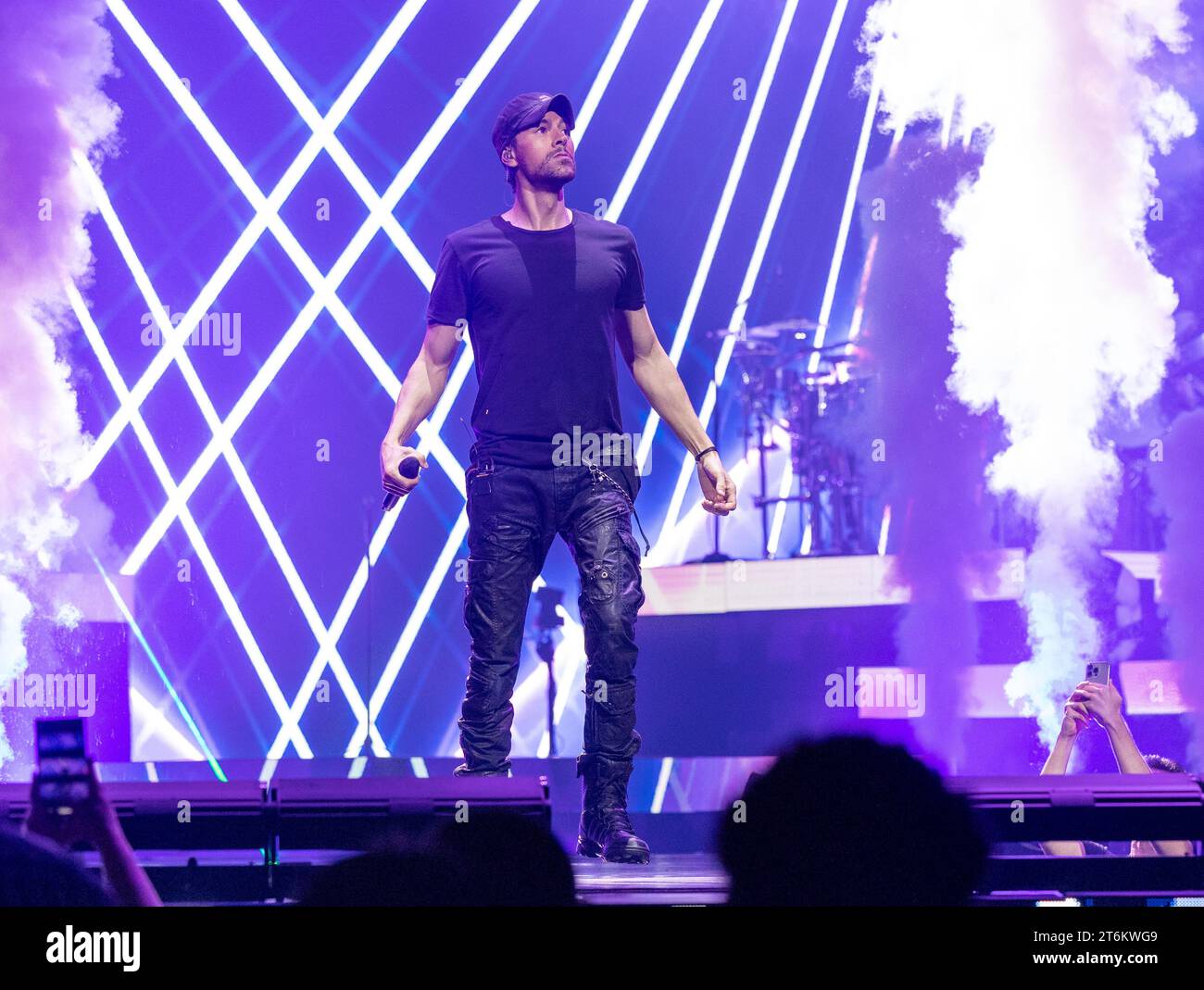 MIAMI, FL-NOV 10: Enrique Iglesias performs during the Trilogy Tour at ...