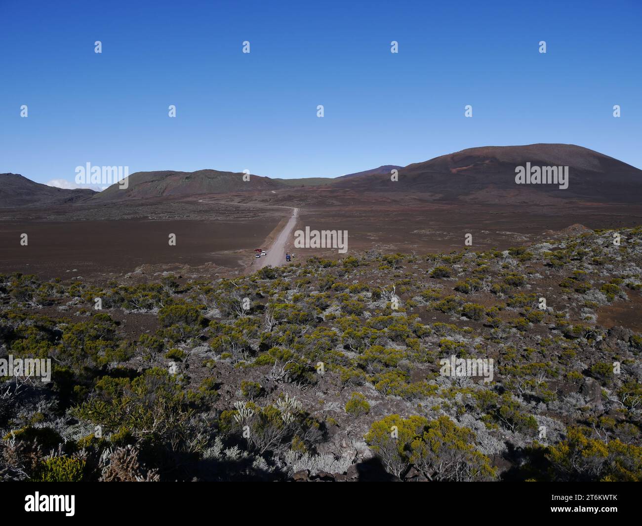on top of the plaine des sables, to the Fournaise volcano, Reunion ...