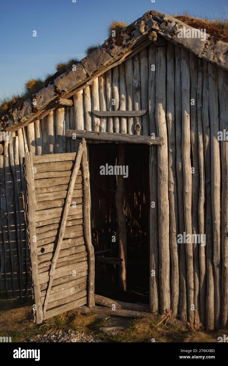Sami people culture Traditional wooden buildings and structures Stock ...