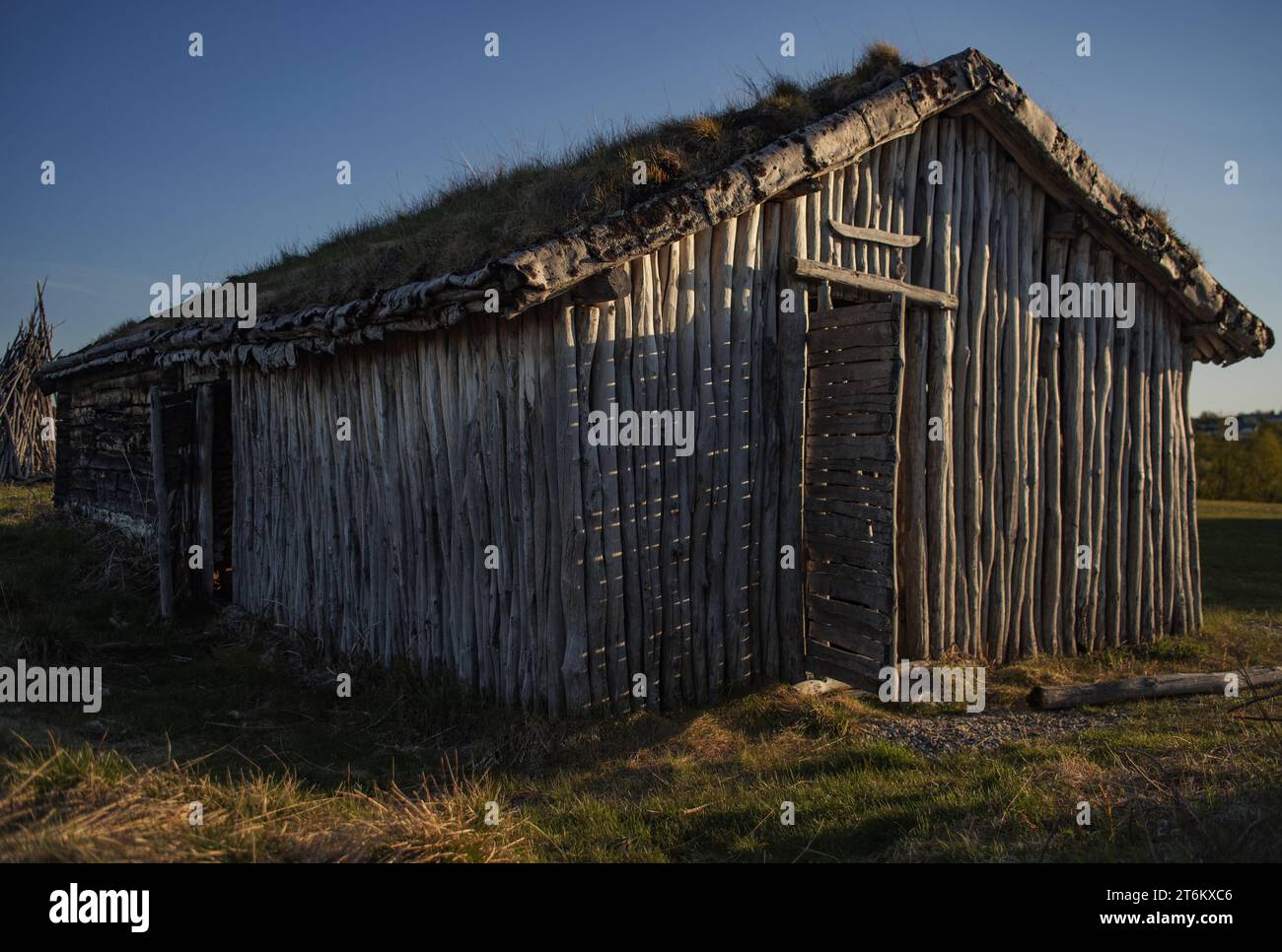 Sami people culture Traditional wooden buildings and structures Stock ...