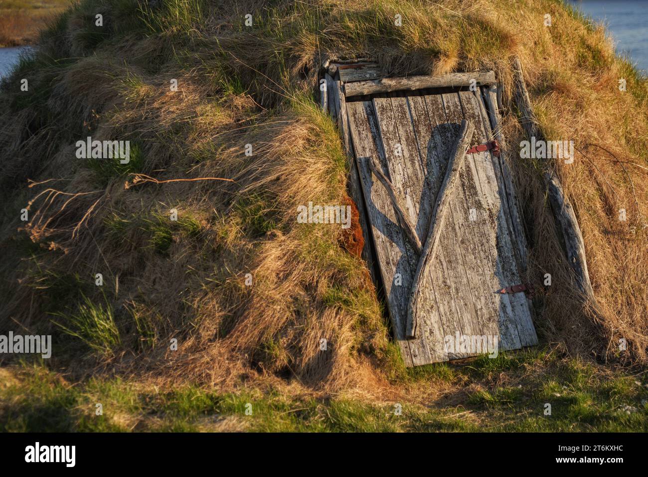 Sami people culture Traditional wooden buildings and structures Stock ...