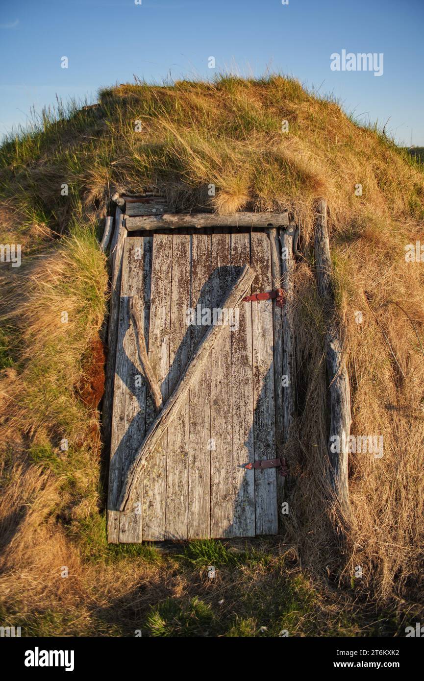 Sami people culture Traditional wooden buildings and structures Stock ...