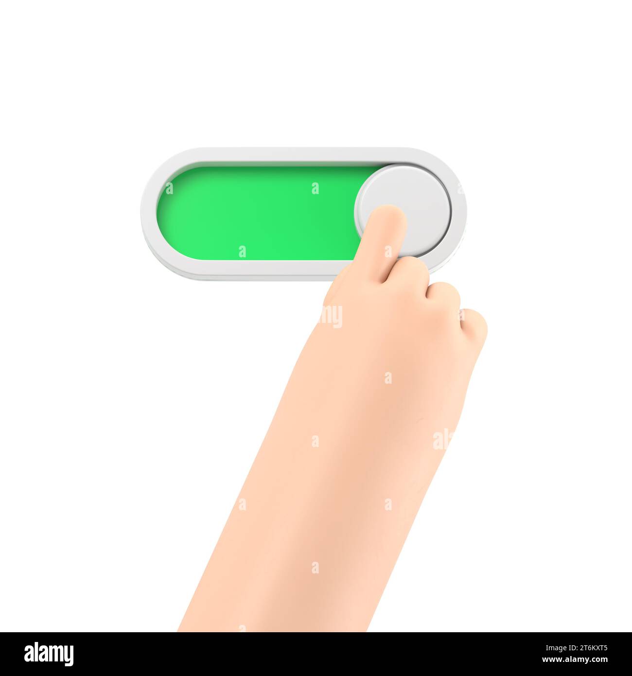 Cartoon Gesture Icon Mockup.3d render,cartoon character hand activating ...