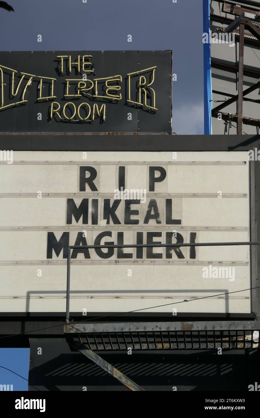Los Angeles, California, USA 7th November 2023 RIP Mikel Maglieri ...