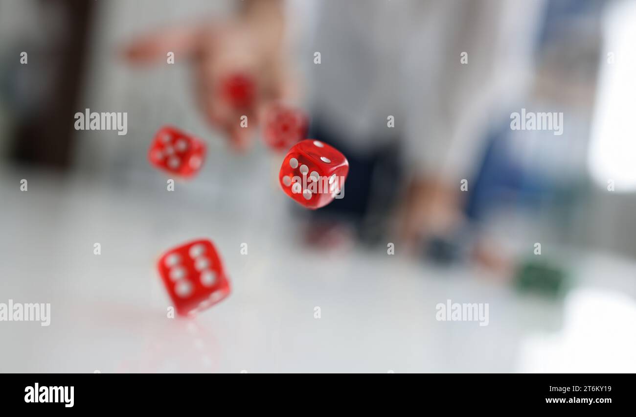 Hand throwing dice woman hi-res stock photography and images - Alamy