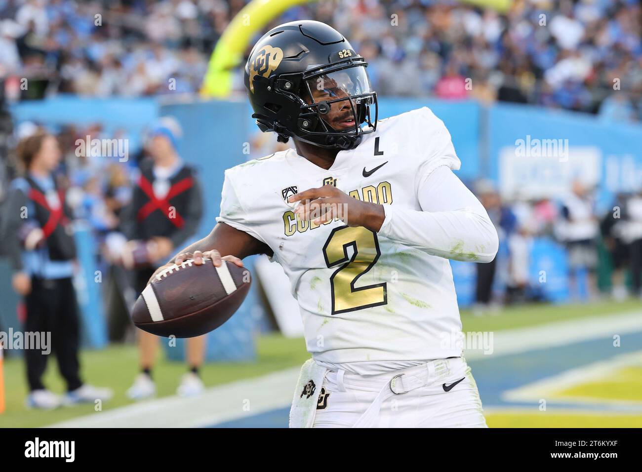 Colorado Buffaloes quarterback Shedeur Sanders (2) throws on the ...