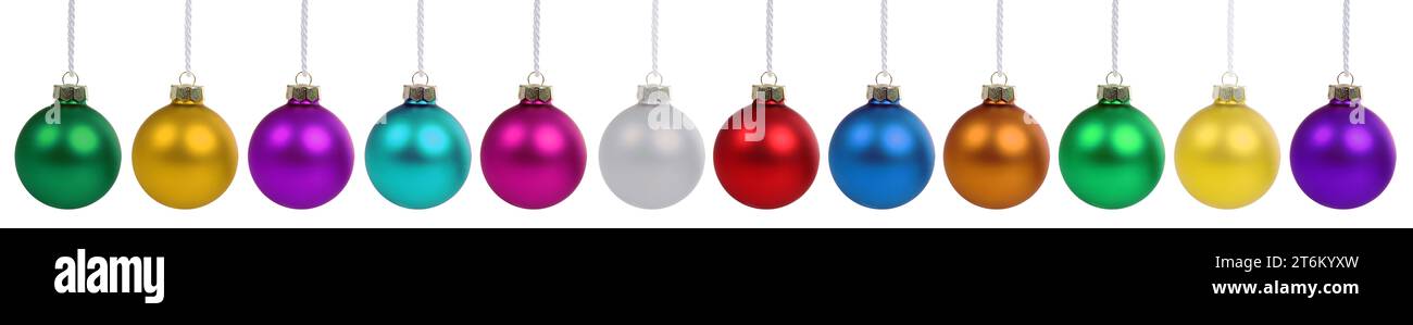 Christmas balls baubles banner ball bauble deco decoration in a row ...