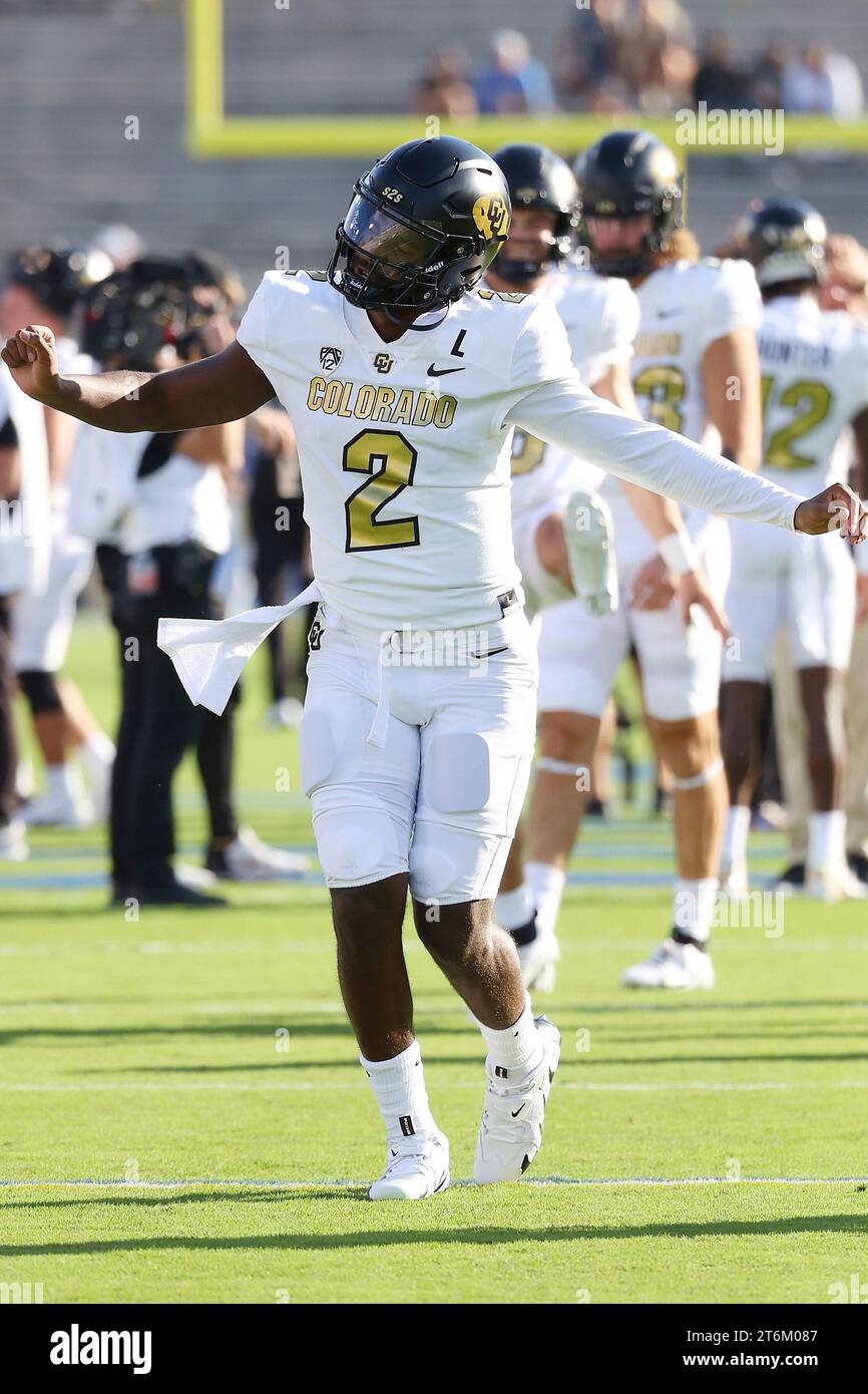 Colorado Buffaloes quarterback Shedeur Sanders (2) dances on the field ...