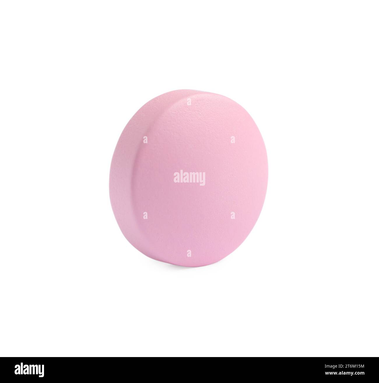 One pink pill on white background. Medicinal treatment Stock Photo - Alamy