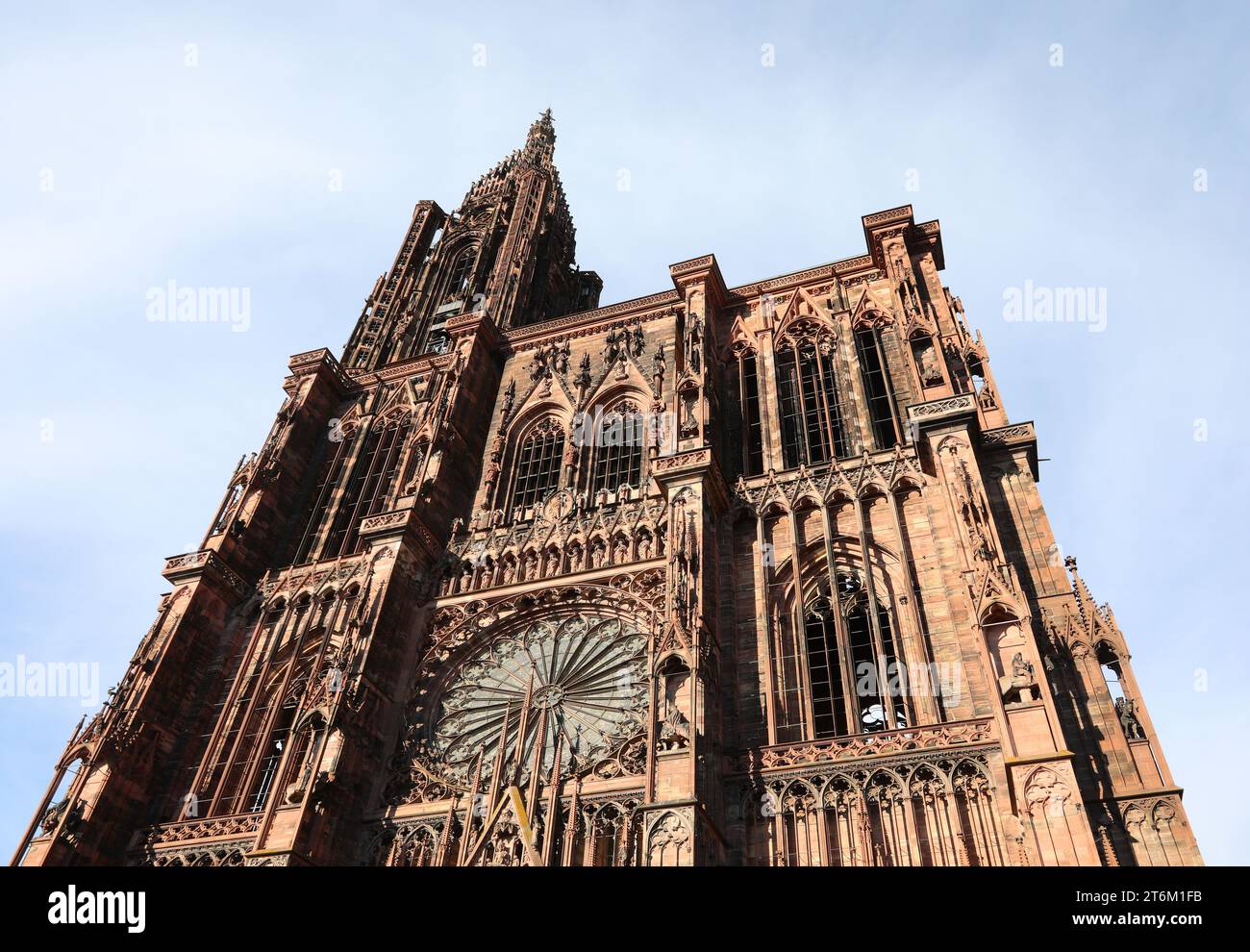 Ancient Strasbourg cathedral with the characteristic of only one bell ...