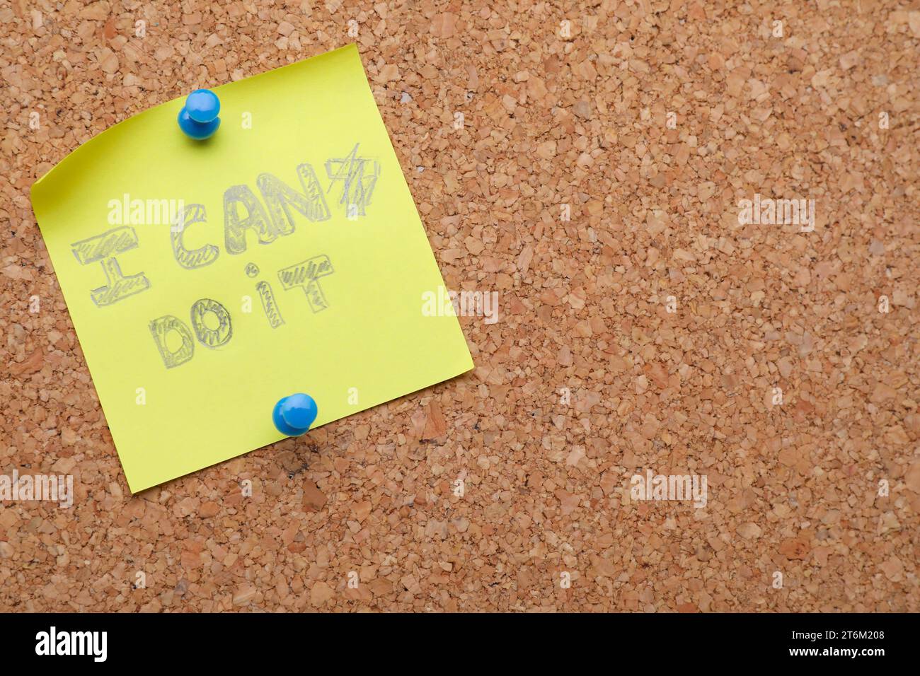 Motivation concept. Changing phrase from I Can't Do It into I Can Do It ...