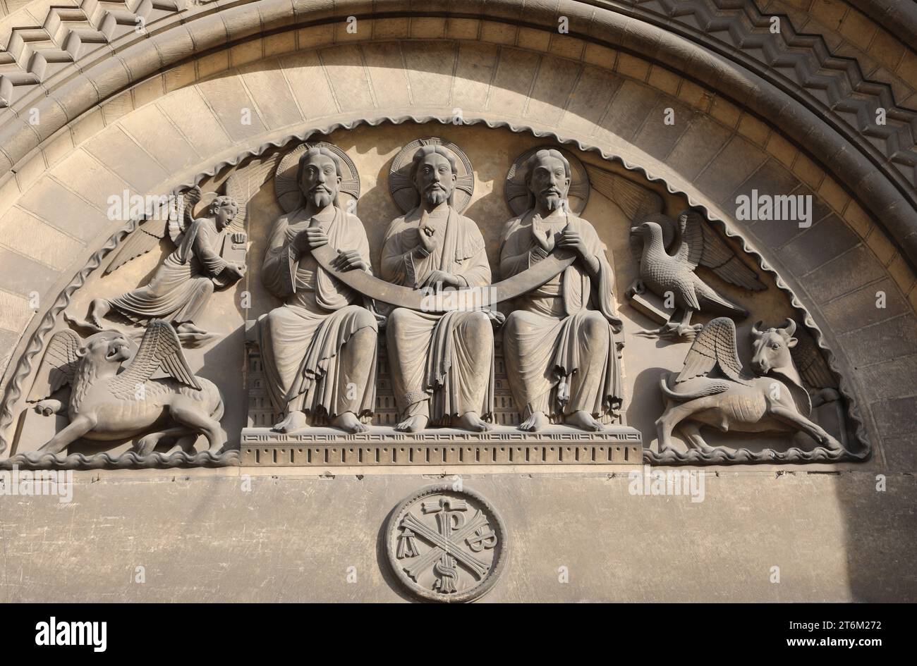 four winged creatures that symbolise the Four Evangelists surround ...