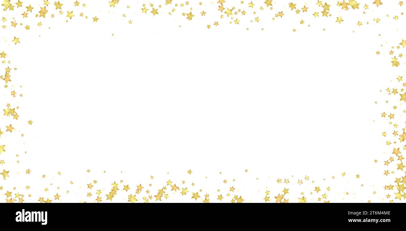 Magic stars vector overlay. Gold stars scattered around randomly ...