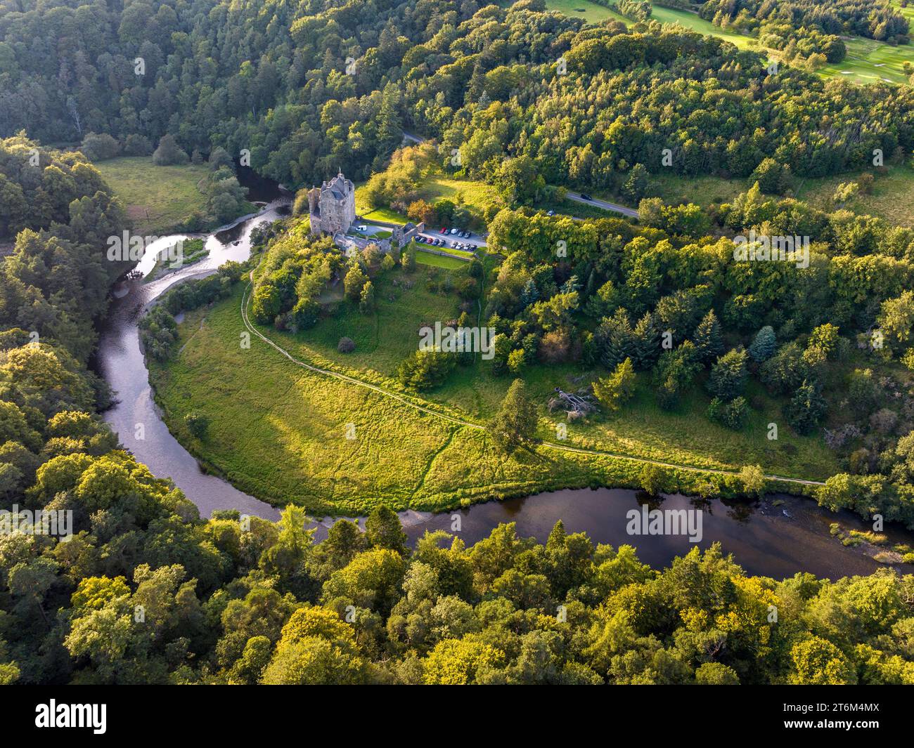 Neidpath Castle, Peebles, Scottish Borders, Scotland, UK Stock Photo ...