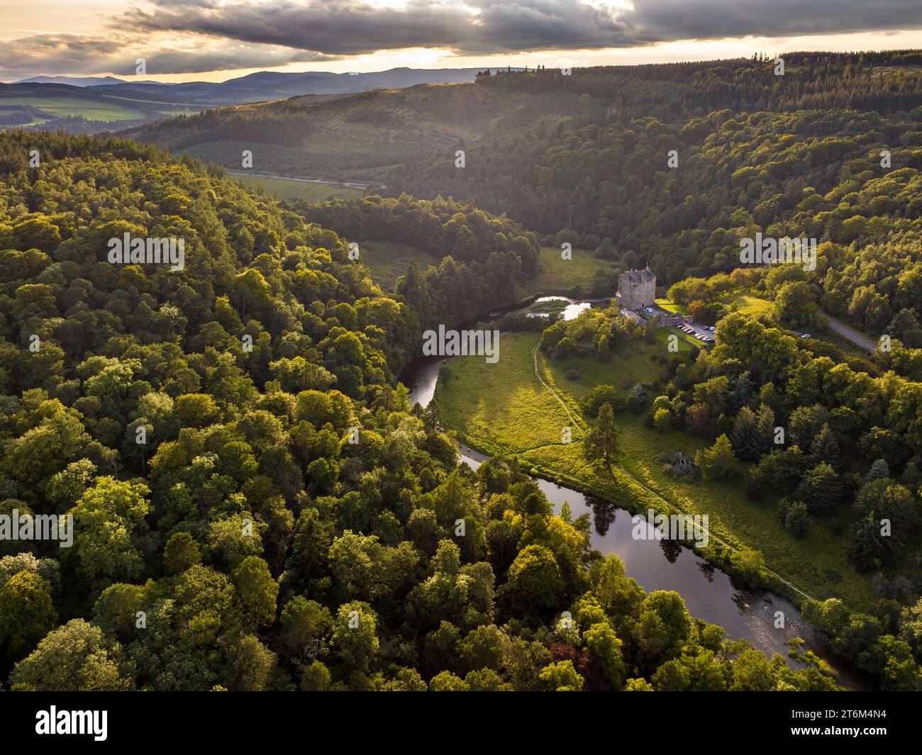 Neidpath Castle, Peebles, Scottish Borders, Scotland, UK Stock Photo ...