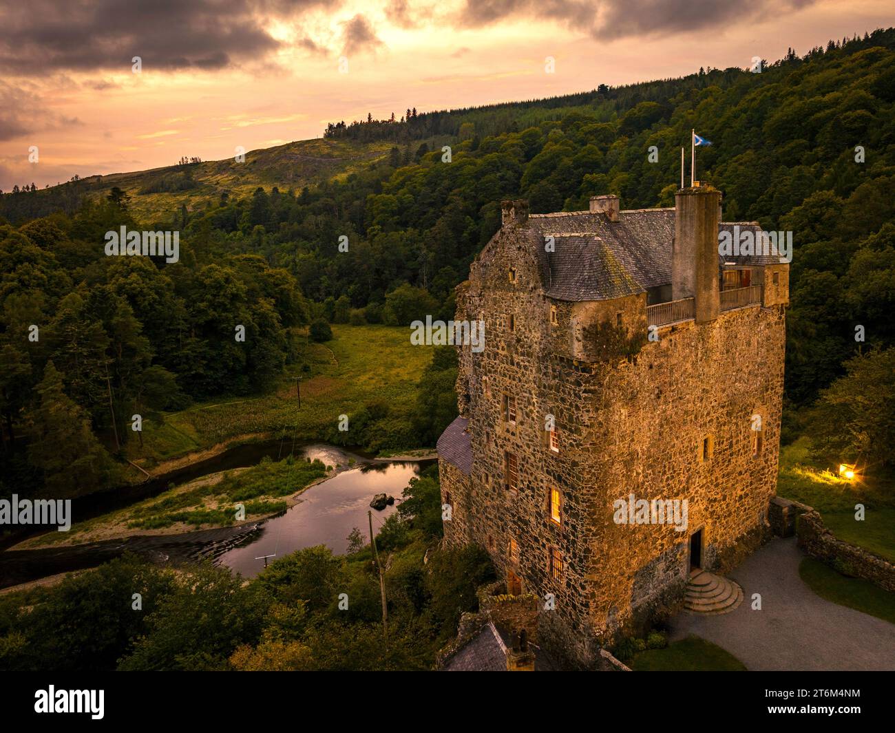 Neidpath Castle, Peebles, Scottish Borders, Scotland, UK Stock Photo ...