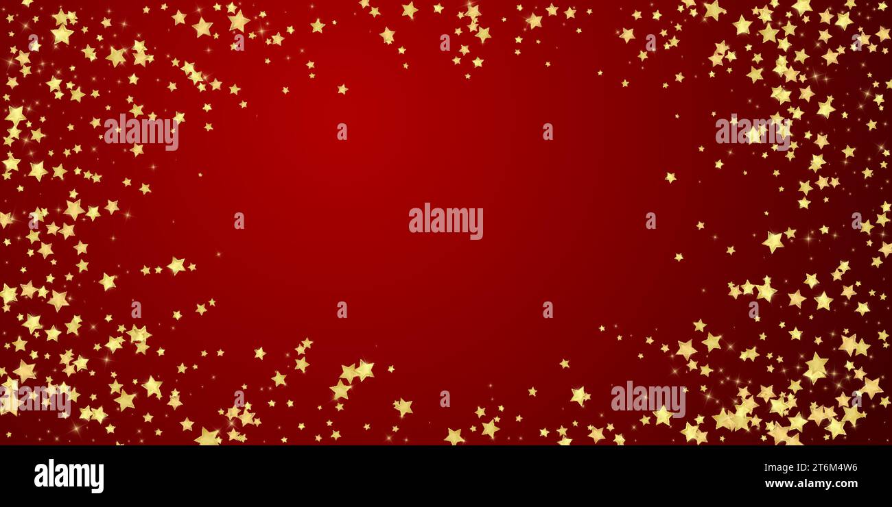 Magic stars vector overlay. Gold stars scattered around randomly ...