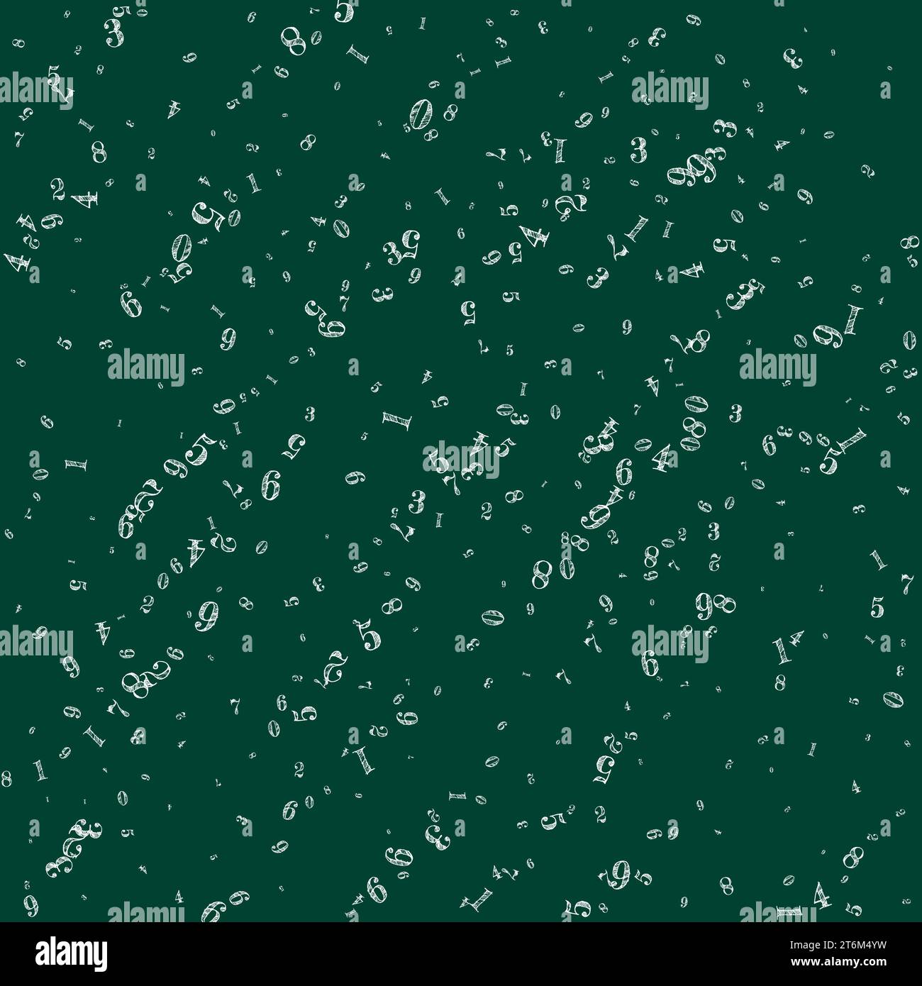 Flying digits and numbers. School math notebook cover. Back to school ...