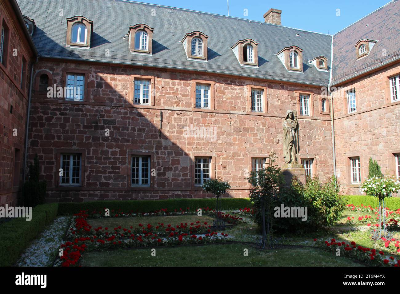 cloister of a convent at le mont-sainte-odile in alsace (france Stock ...