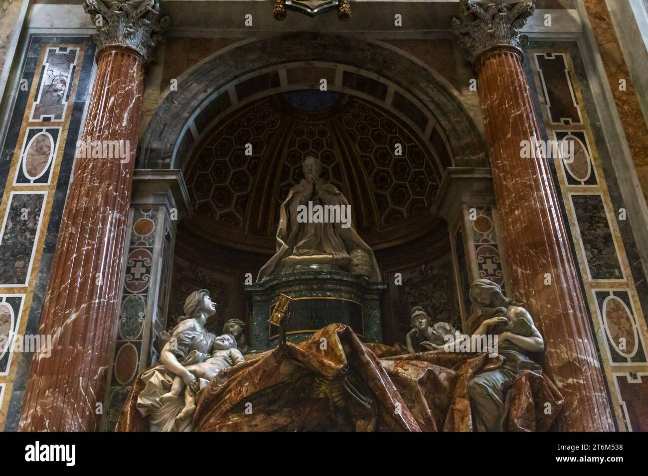 ROME, VATICAN - MARTH 9, 2023: This is the gravestone of Pope Alexander ...