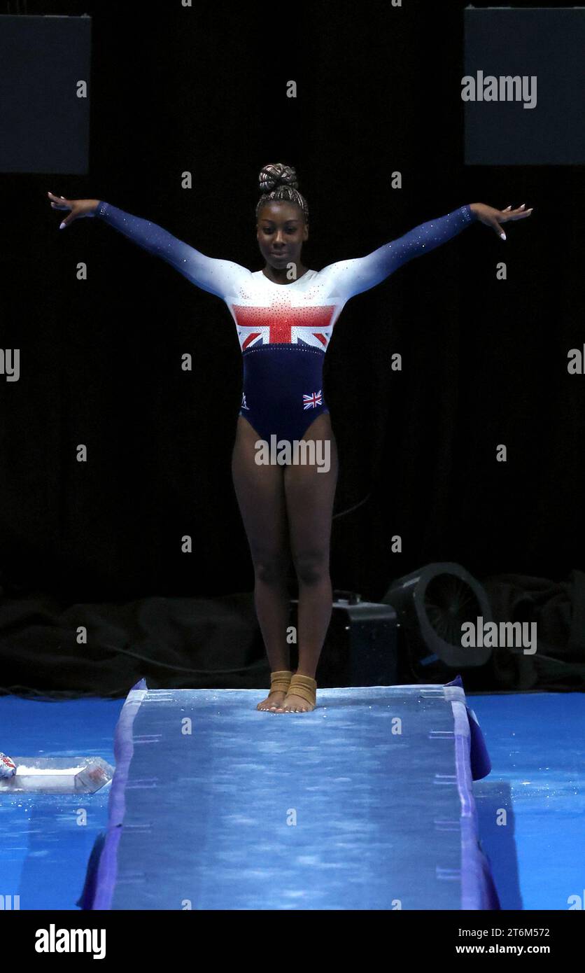 Birmingham, UK. 10 November, 2023. Britain's Naana Oppon performing ...
