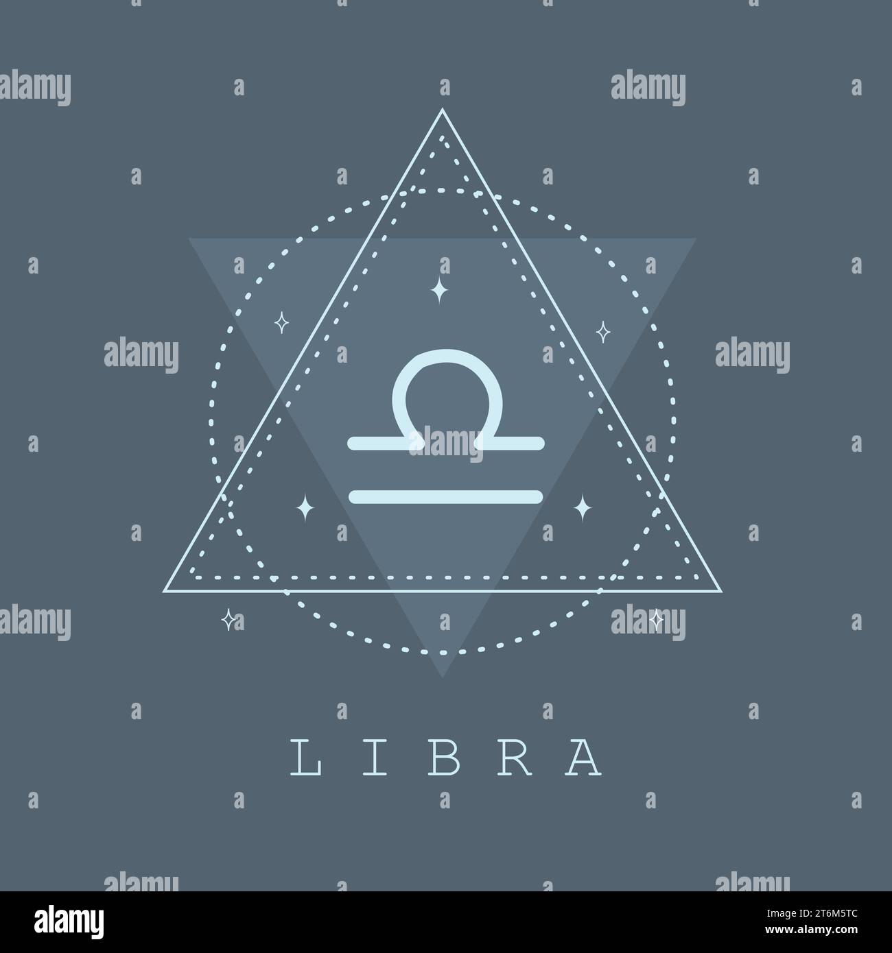 Astrological Libra zodiac sign. Horoscope icon in boho minimalist style ...