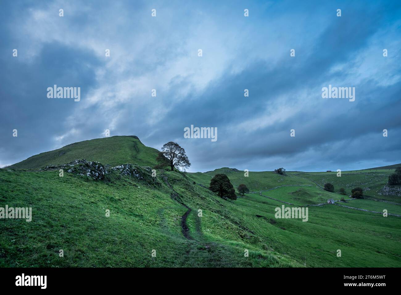 Beautiful landscape image of Chrome Hill in Autumn in Peak District National Park in English ...