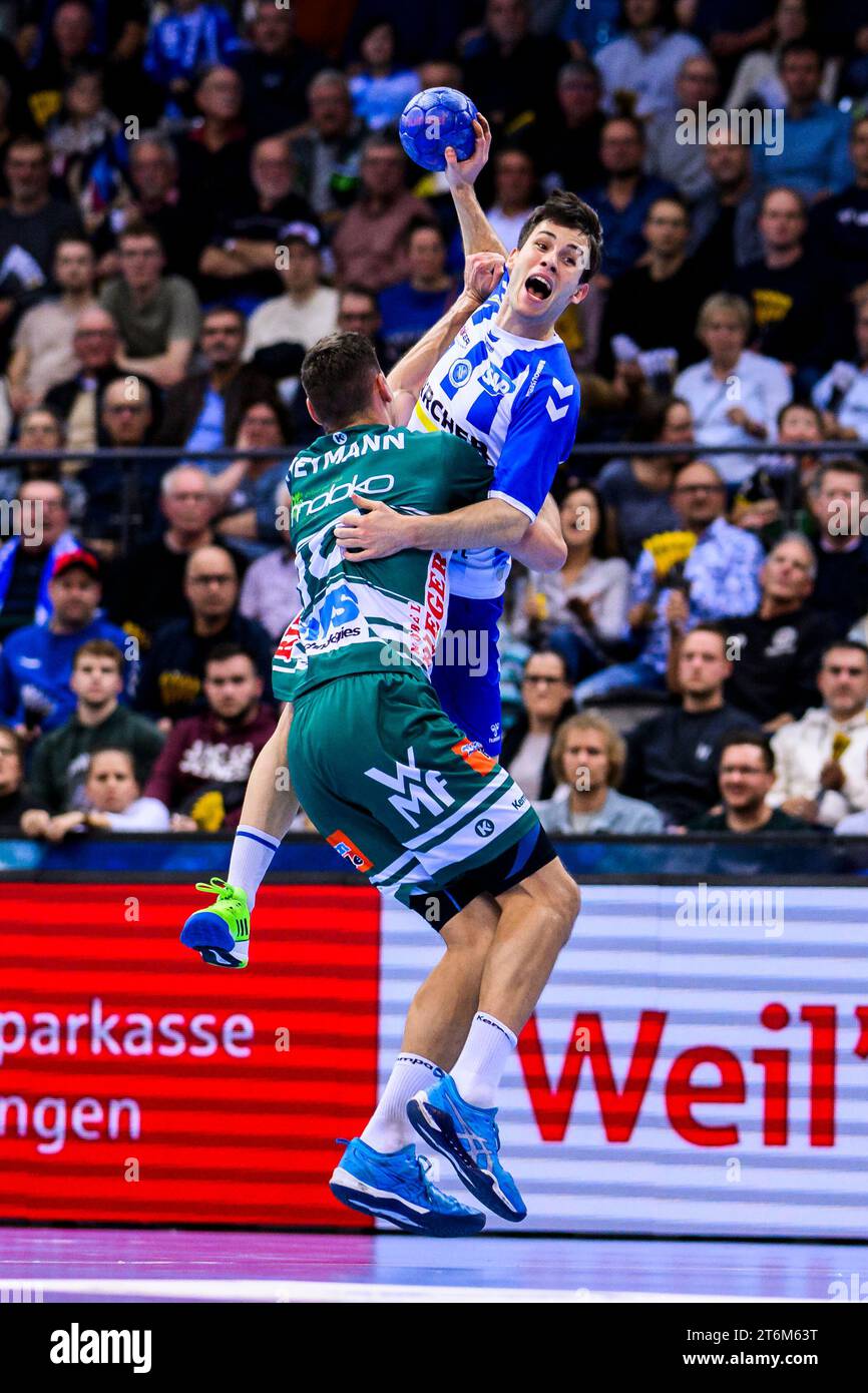 10 November 2023, Baden-Württemberg, Stuttgart: Handball: 1st ...