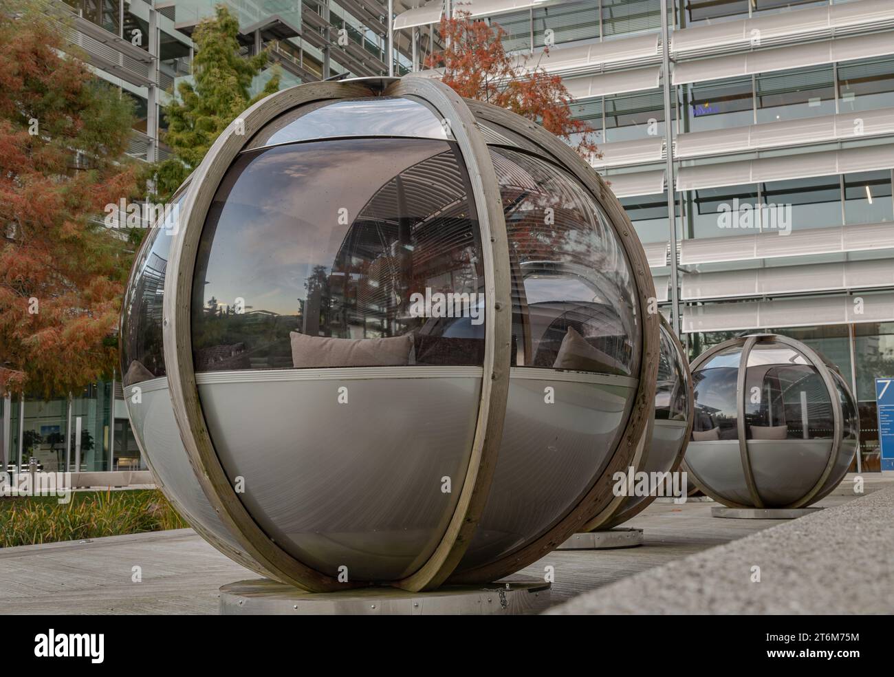 London, UK - Nov 06, 2023 - Meeting pods or Working space at Chiswick ...