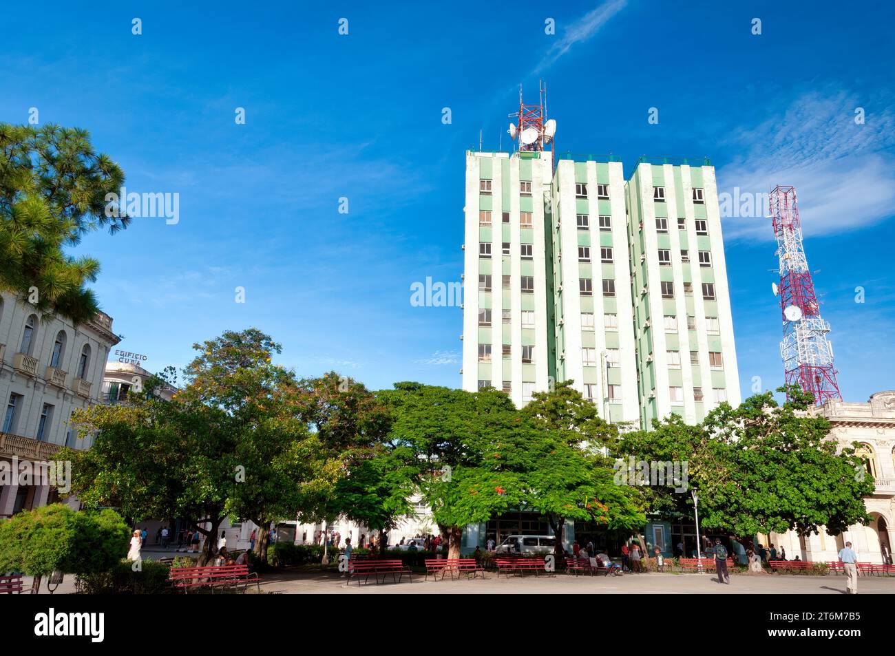 Santa Clara, Cuba, 2011, Facade of the Hotel Santa Clara Libre in the ...