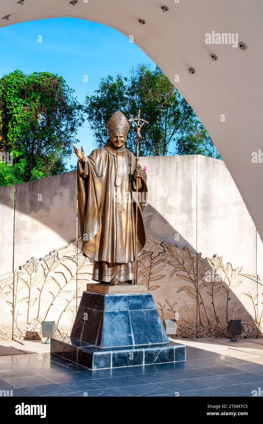 Santa Clara, Cuba, 2011, Sculpture or statue of Pope John Paul II in ...