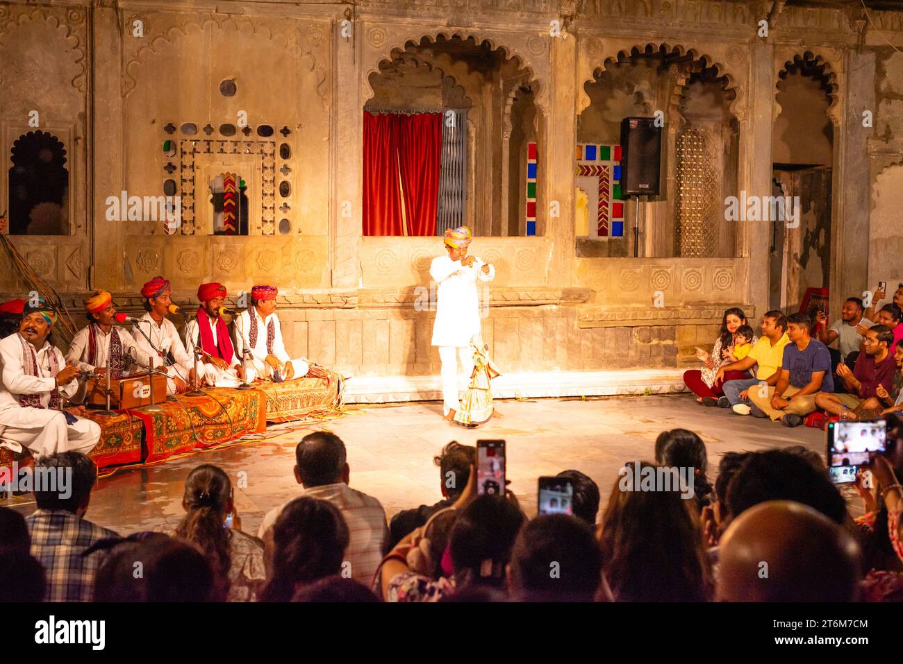 Traditional Rajasthani musicians women dancers and puppeteers ...