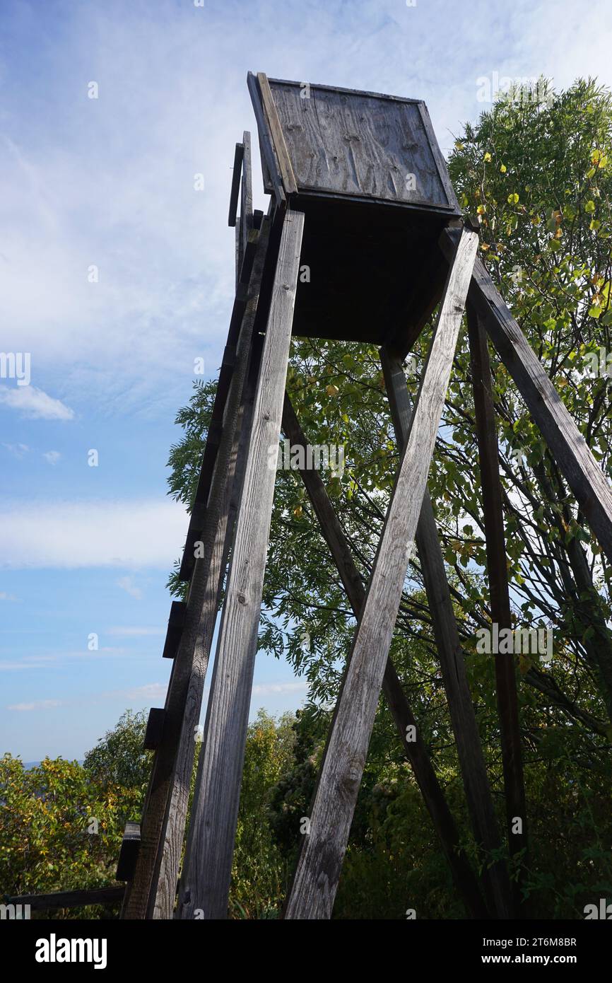 Hunting high stand in Vienna Woods Stock Photo - Alamy