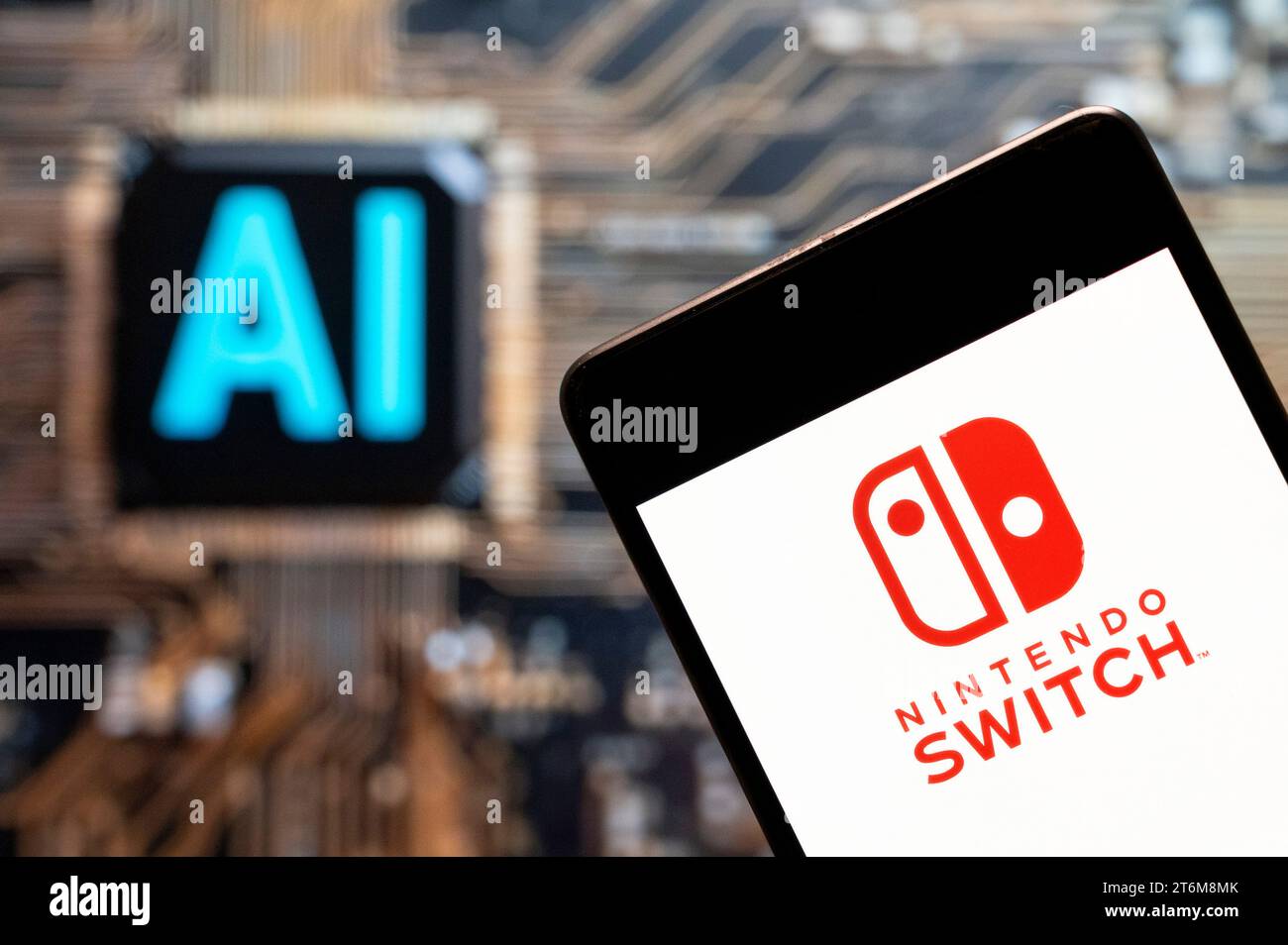 In this photo illustration, the Japanese multinational video gaming ...