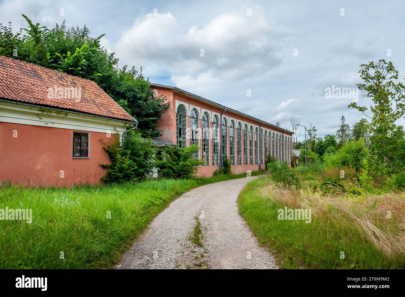 Abandoned property of Stende Manor, Latvia. Abandoned Manor House shows ...