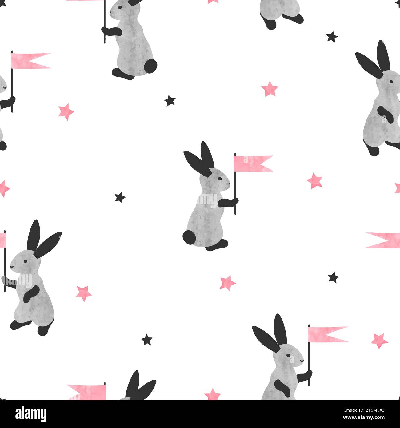 Rabbits illustration hi-res stock photography and images - Alamy