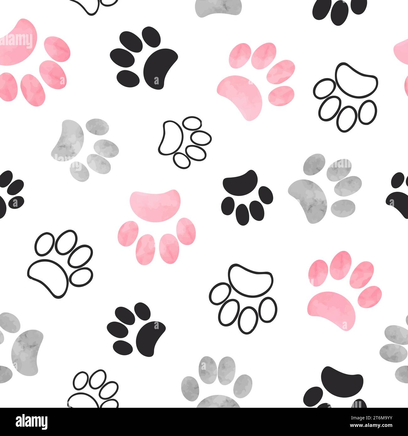 Black paw footprint vector Stock Vector Images - Alamy