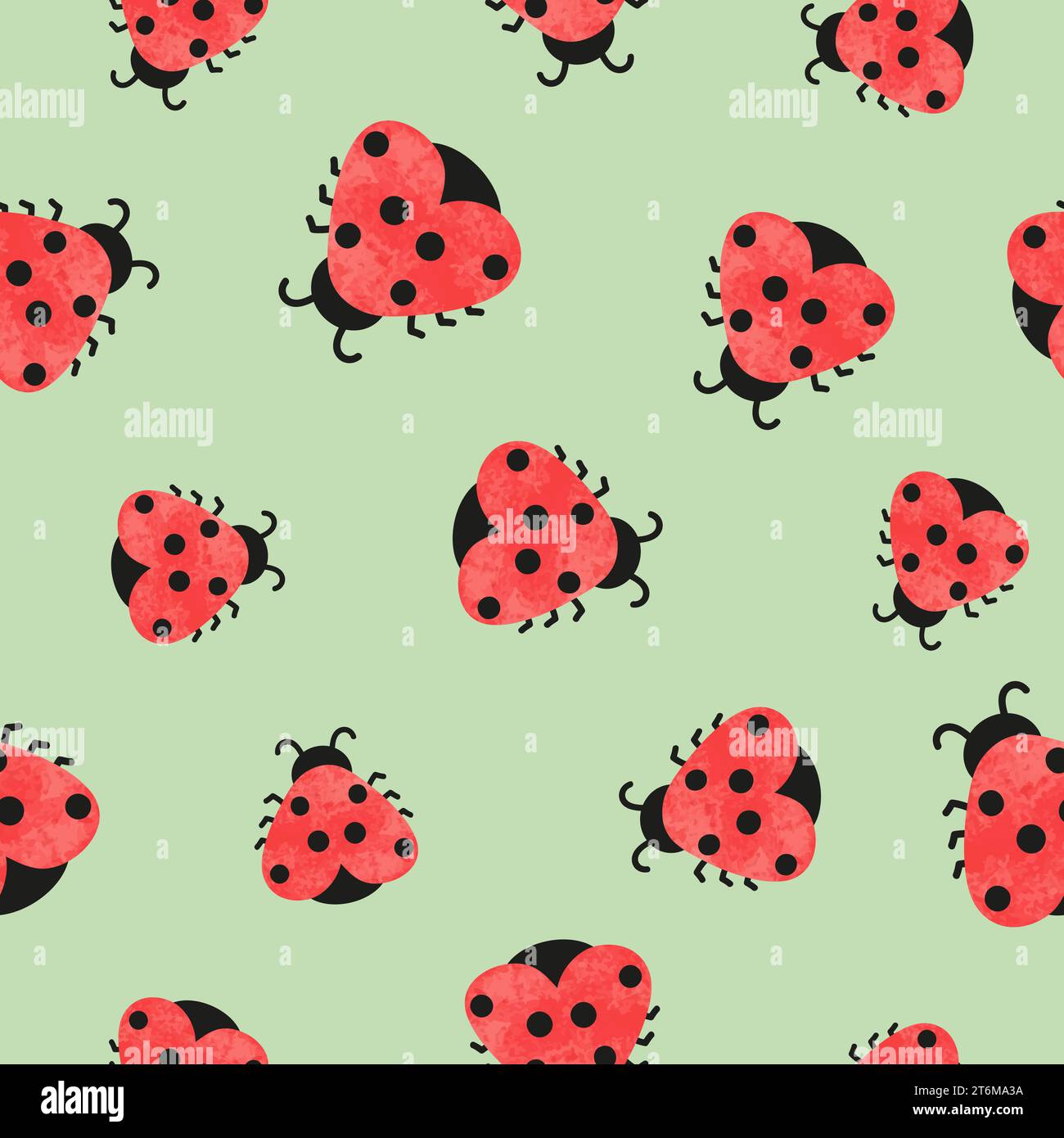 Ladybugs seamless pattern. Vector print with red ladybirds Stock Vector ...