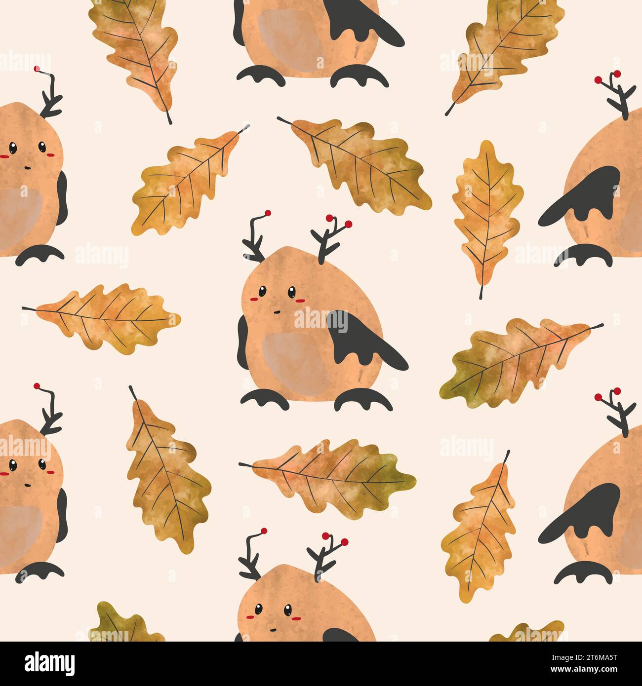 Woodland creatures pattern hi-res stock photography and images - Alamy