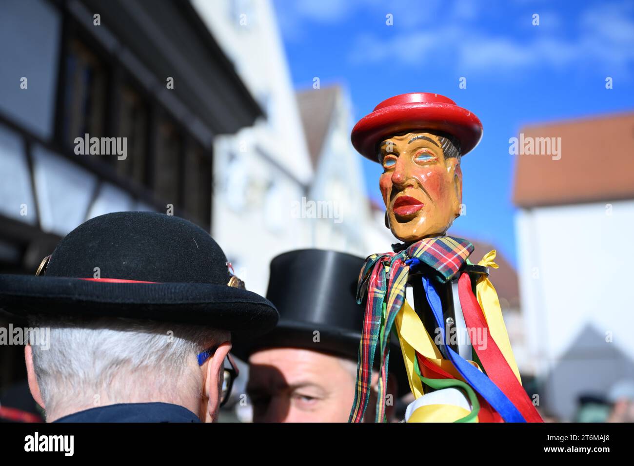 11 November 2023, Baden-Württemberg, Bad Waldsee: A foolish figure ...